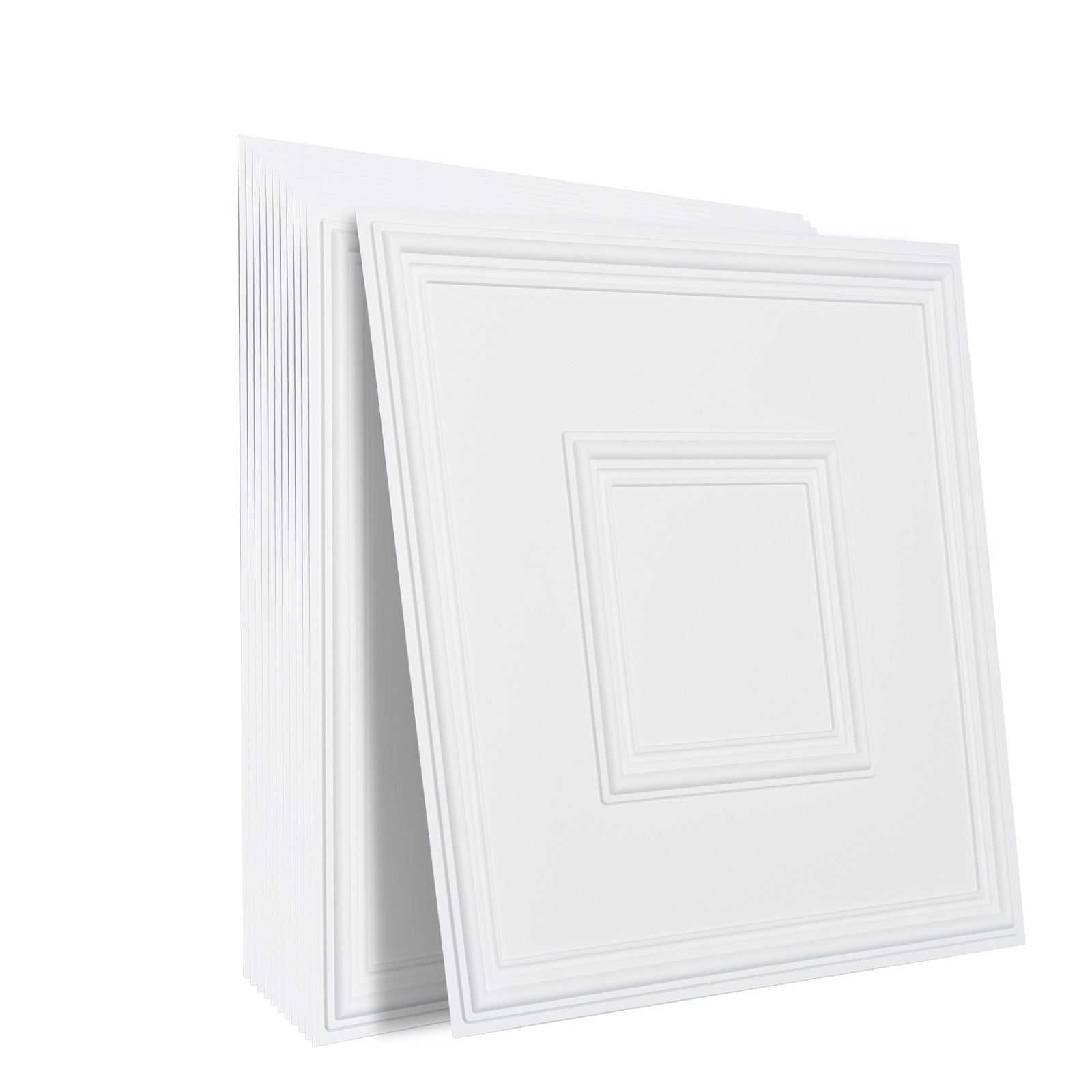 Feuille PVC haute qualité SucceBuy, lot 12 dalles plafond suspendu 61 x ...