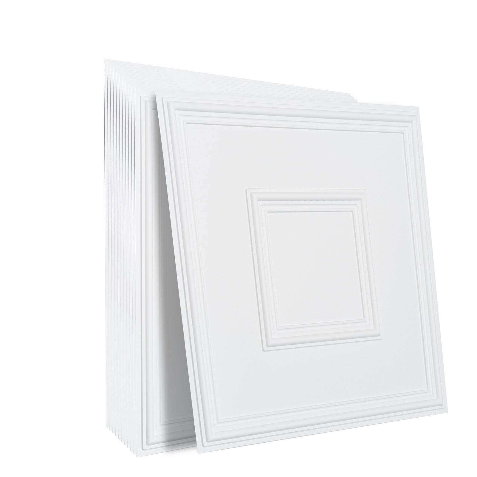 Plaques de Plafond Décoratives PVC SucceBuy 605 x 605 mm, Lot de 12 ...