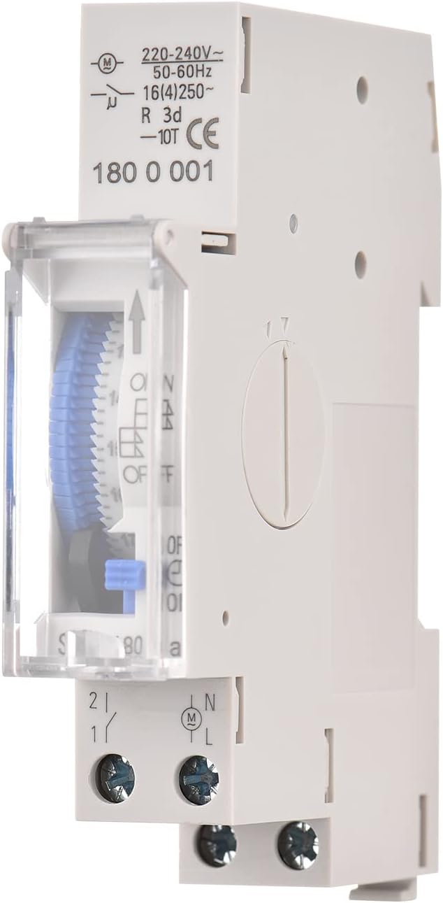 Interruttore timer meccanico, 24 ore AC 220-240V Intervallo di 15 ...