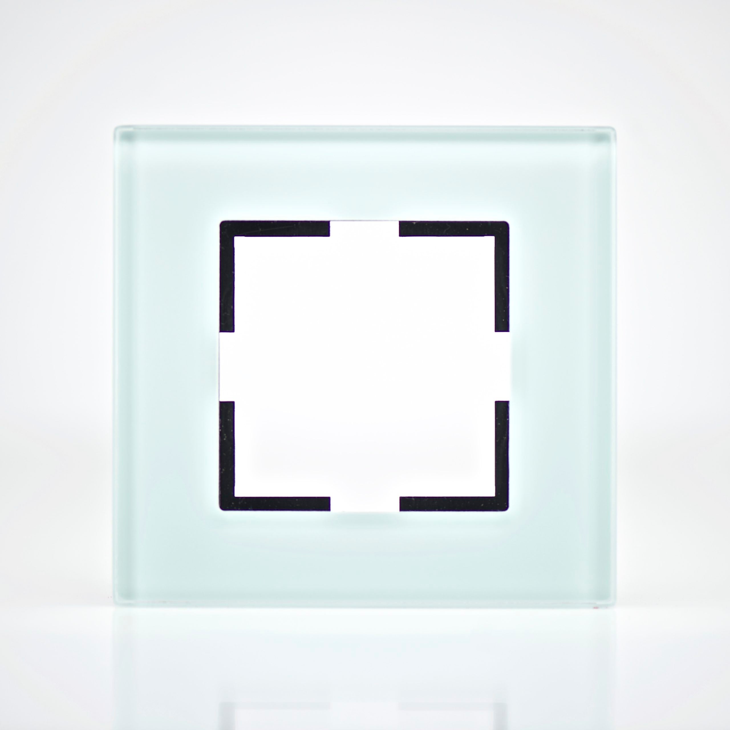 Plaque de finition verre vert 1 poste 84x87x10mm | Leroy Merlin