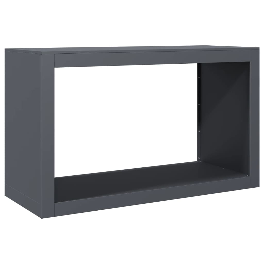Leñero Soporte Para Leña De Acero Gris Antracita 100x40x60 Cm Cfw965985 Leroy Merlin