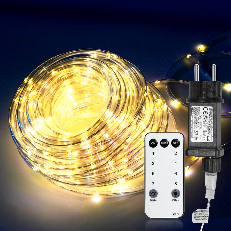 Tube lumineux LED avec télécommande Chaîne lumineuse Tube lumineux ...