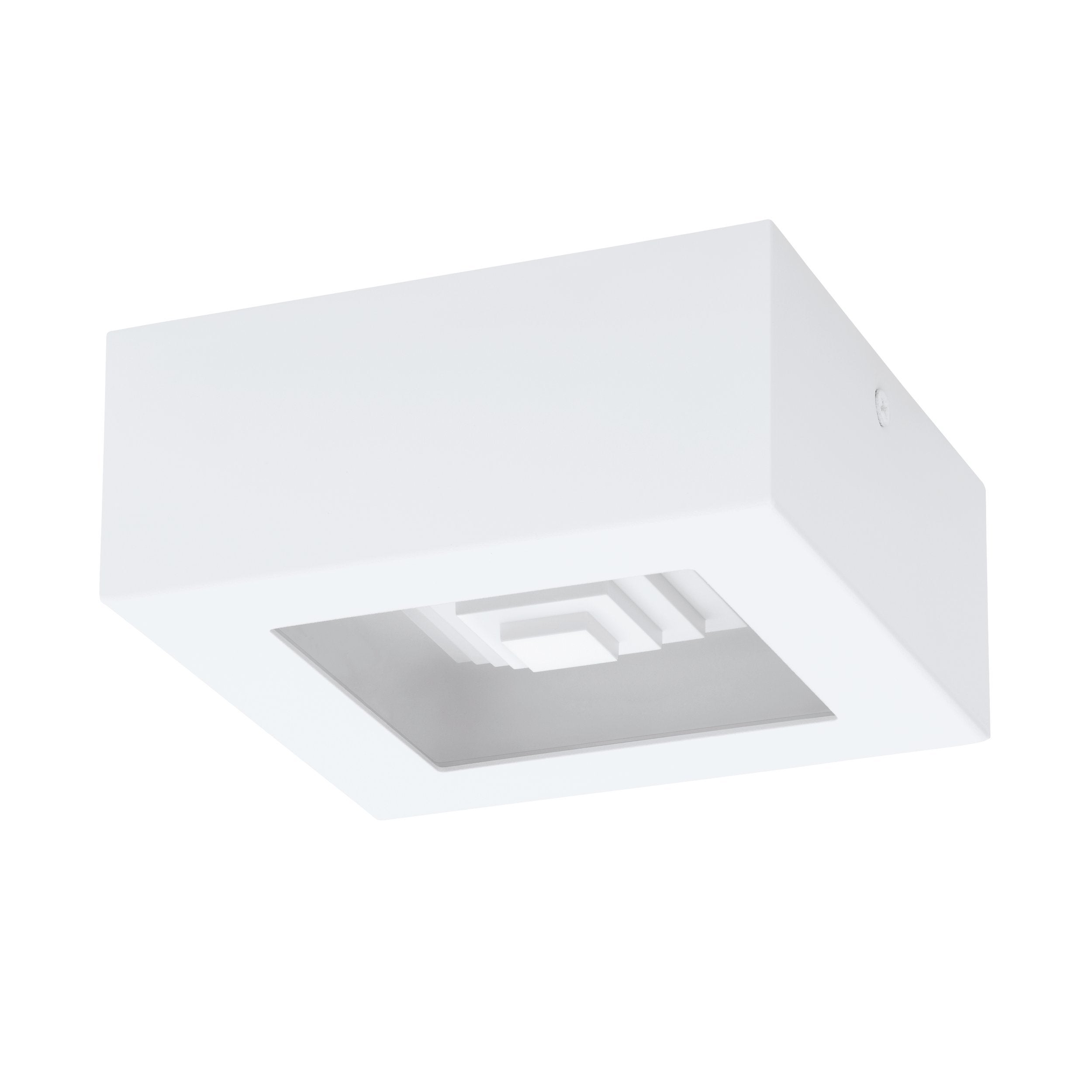 Applique/Plafonnier FERREROS LED 1X6,3W en acier blanc 140x140x60mm ...