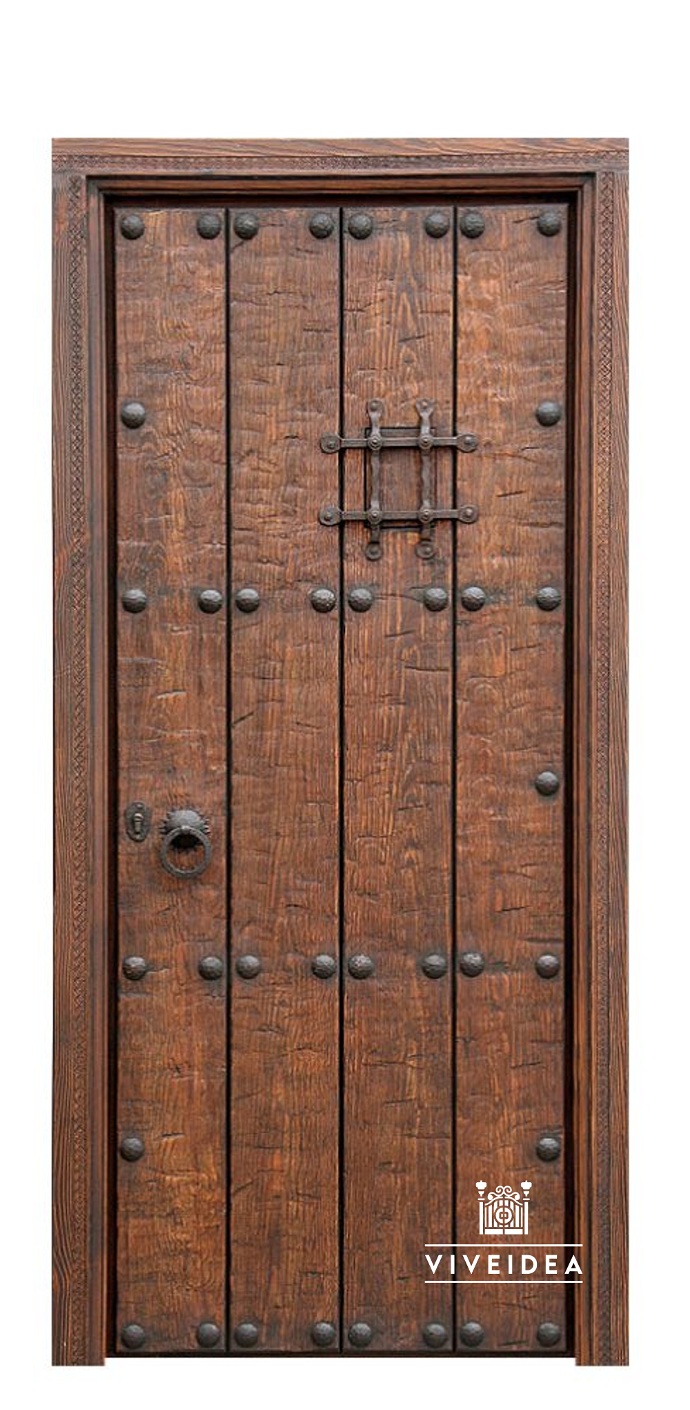 PUERTA ENTRADA UNA HOJA RÚSTICA TALLADA, MADERA PINO GRAN CALIDAD ...