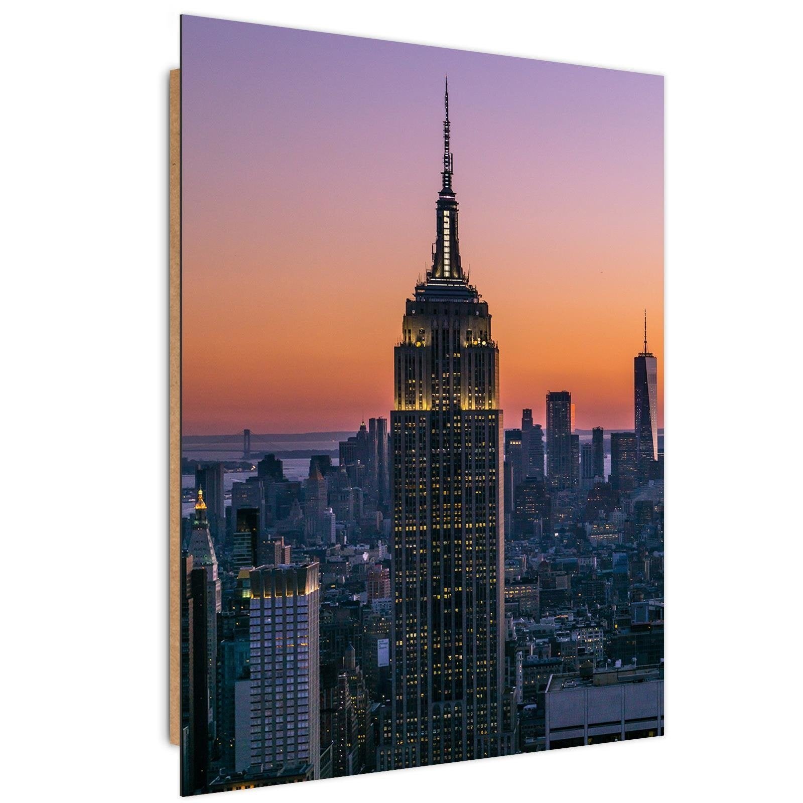 Tableau bois l'empire state building | Leroy Merlin