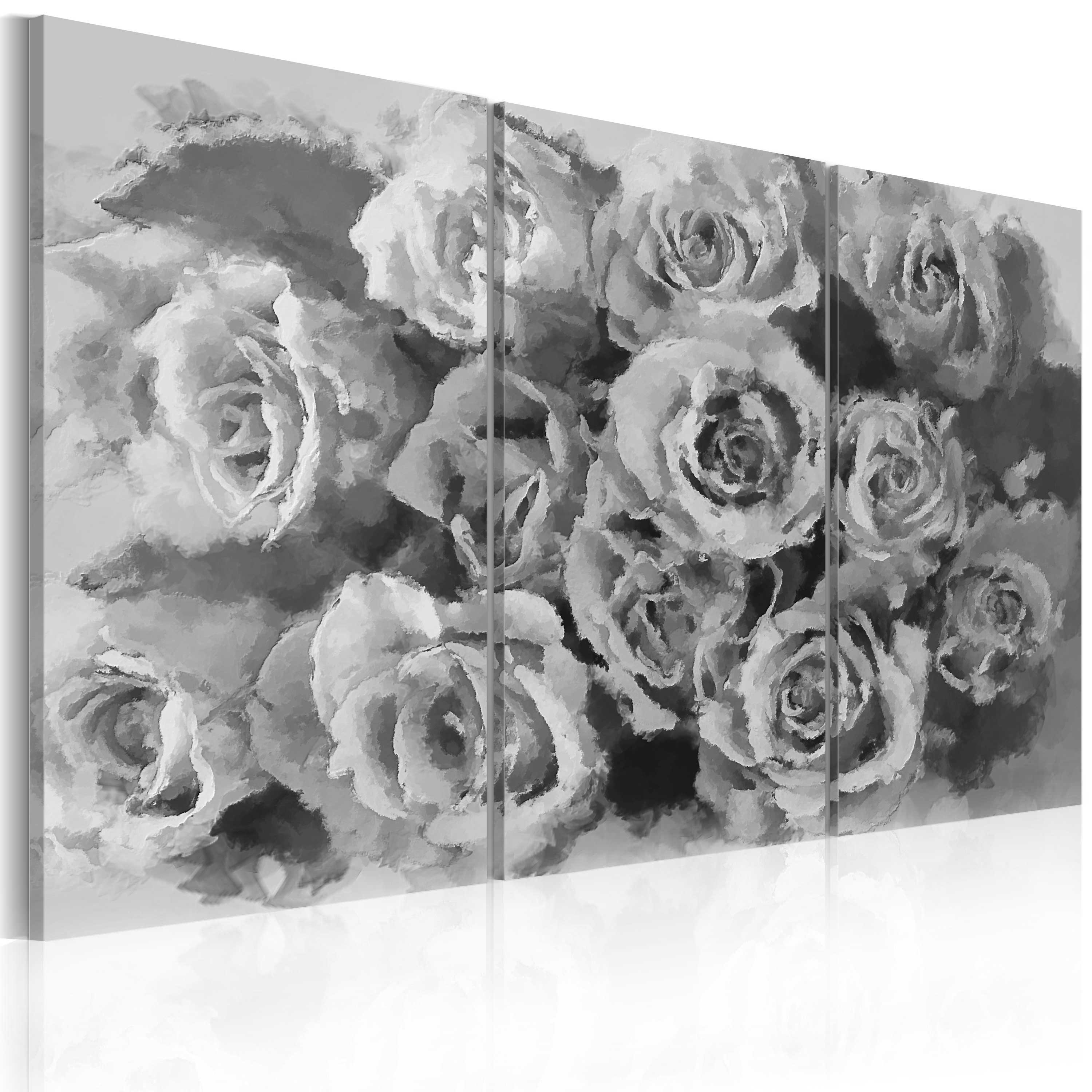 Tableau - Douze roses - Triptyque [90x60] | Leroy Merlin