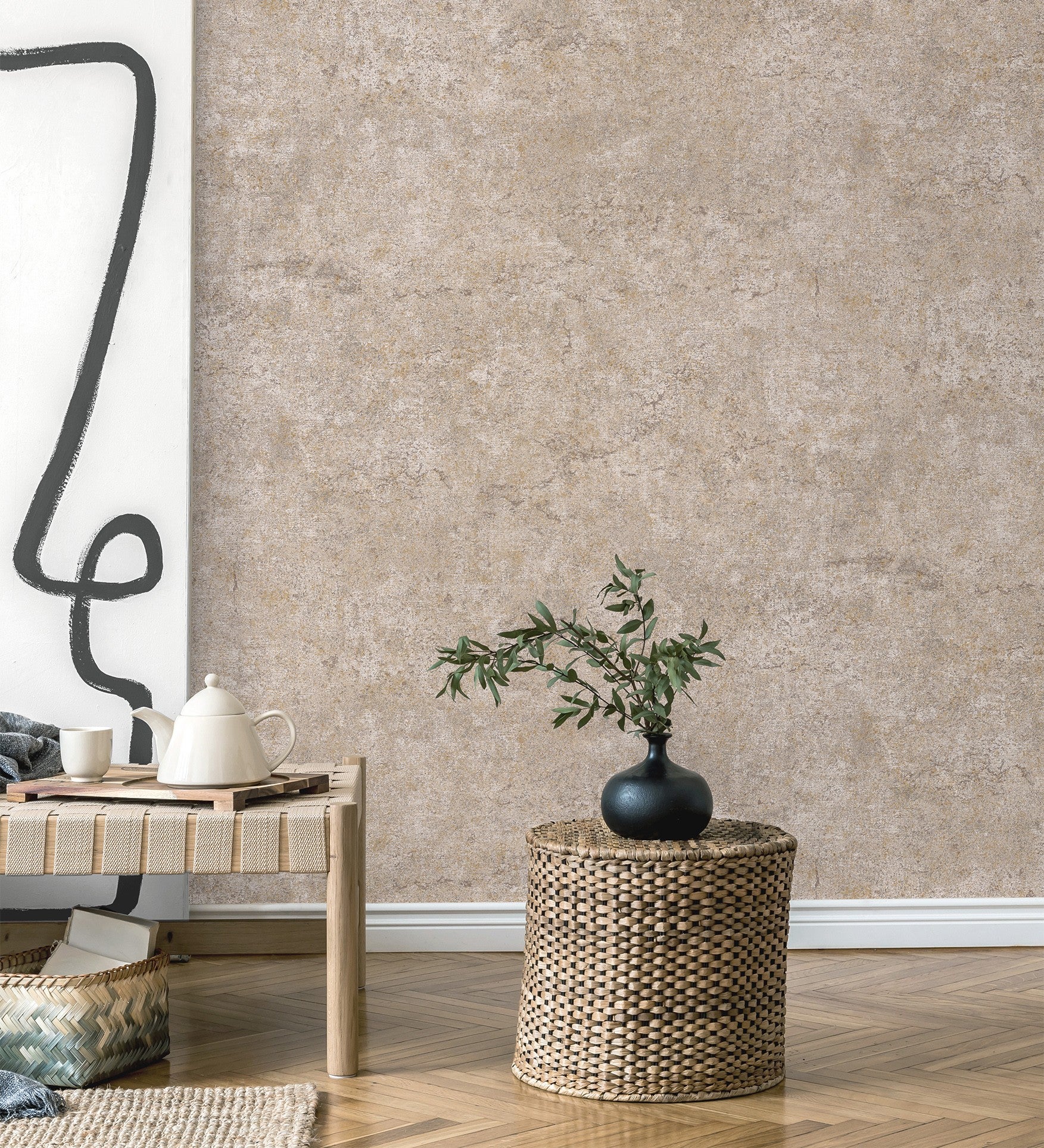 Échantillon DIN A4 de Papier peint vinyle effet pierre naturelle ...