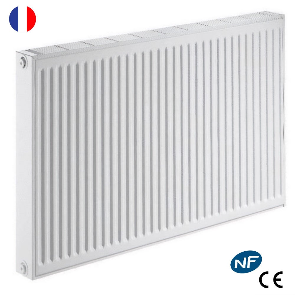 Radiateur eau chaude réversible Acier Blanc Type 22 Chauffage central ...
