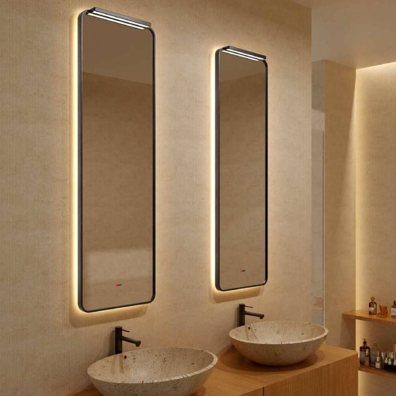 Espejo baño LED Palermo 40x120 cm rectangular con 3 tonos de luz ...