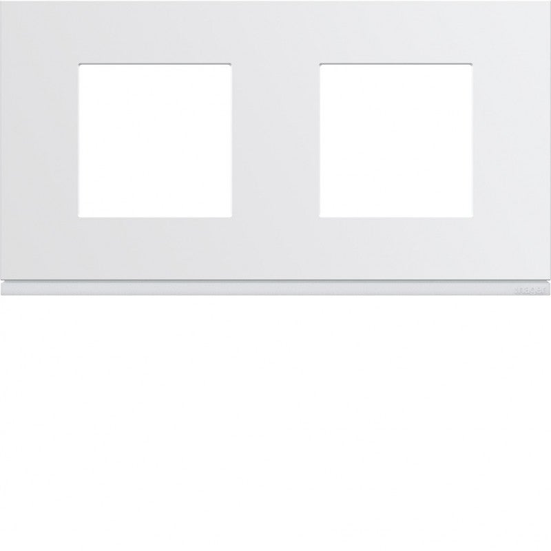 Hager WXP0012 Plaque gallery plast 2P H71 pure | Leroy Merlin