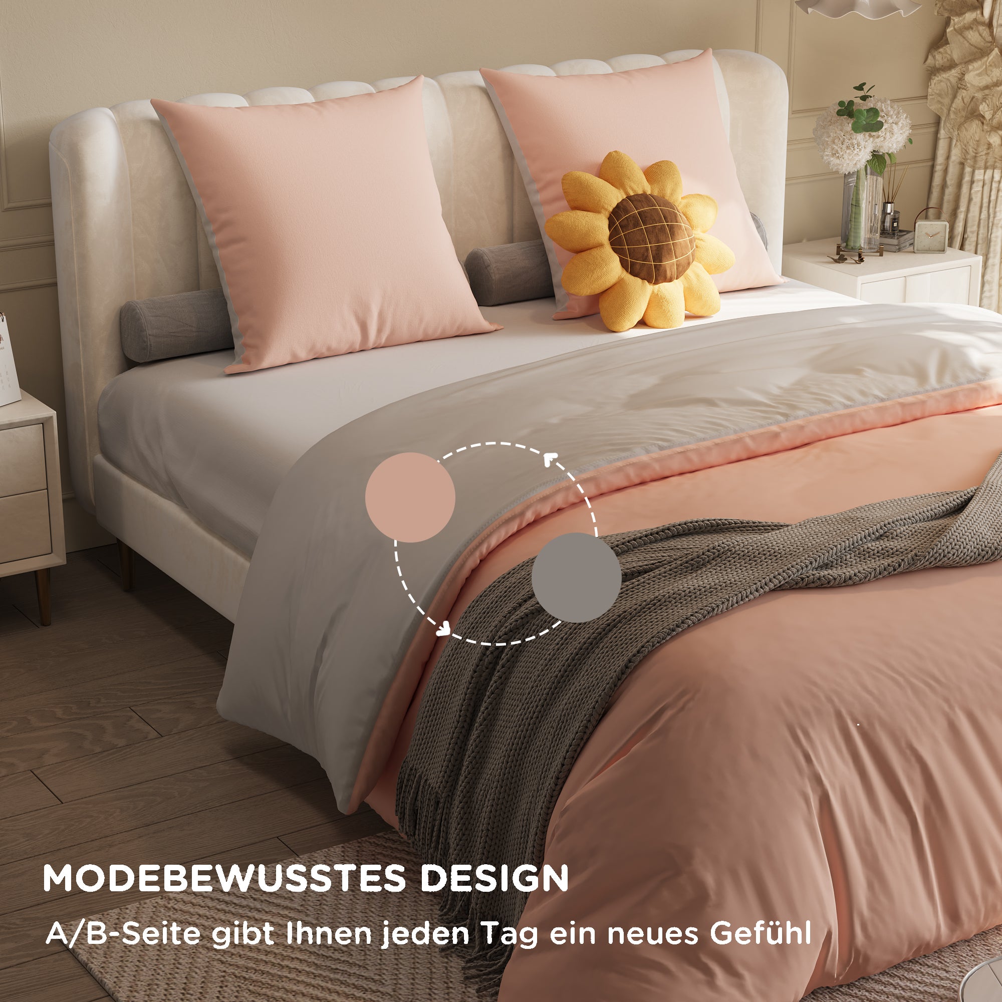 Parure rose gris clair 140x210 cm | Leroy Merlin