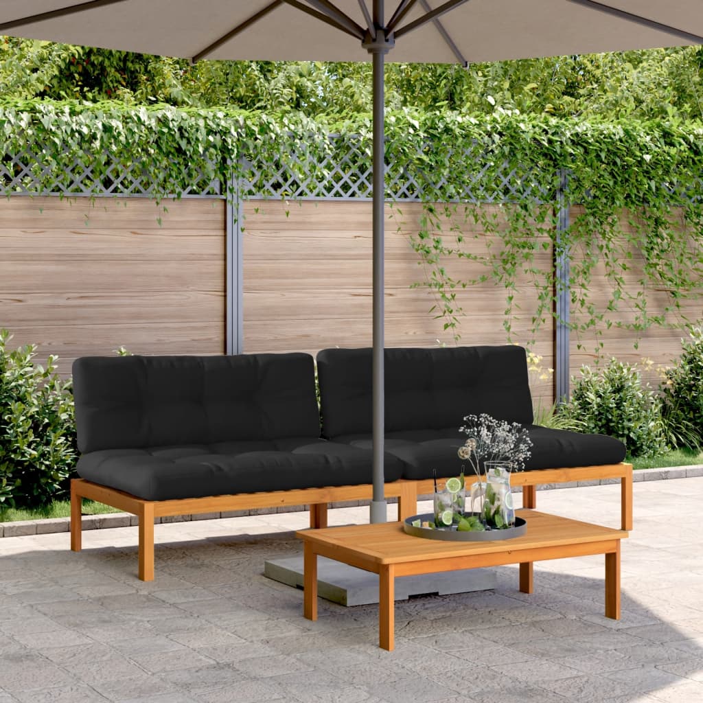 Maison Exclusive - Divani Centrali Pallet Giardino con Cuscini 2pz ...