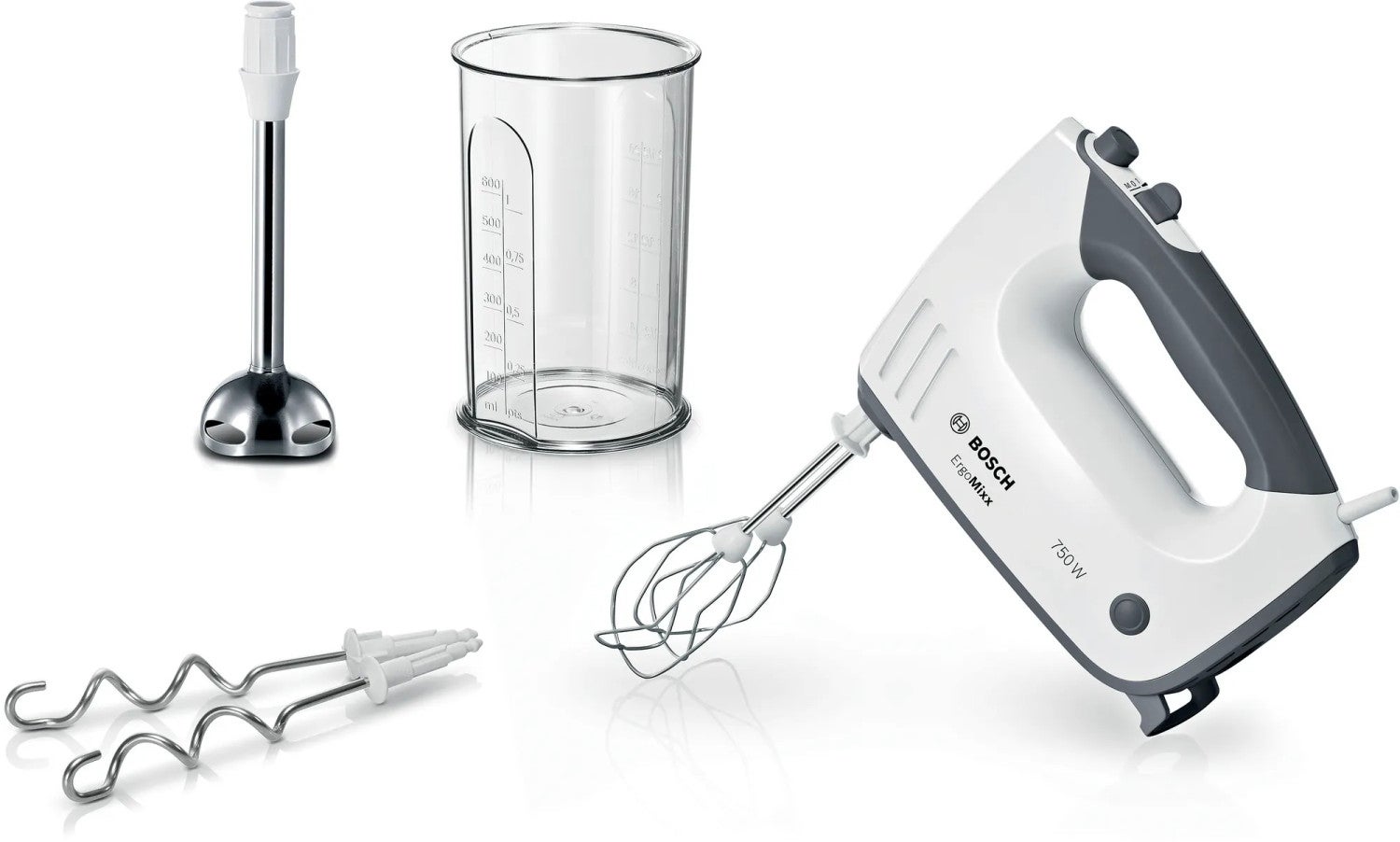 Batteur à main Bosch MFQ37470 750 W Noir et blanc | Leroy Merlin
