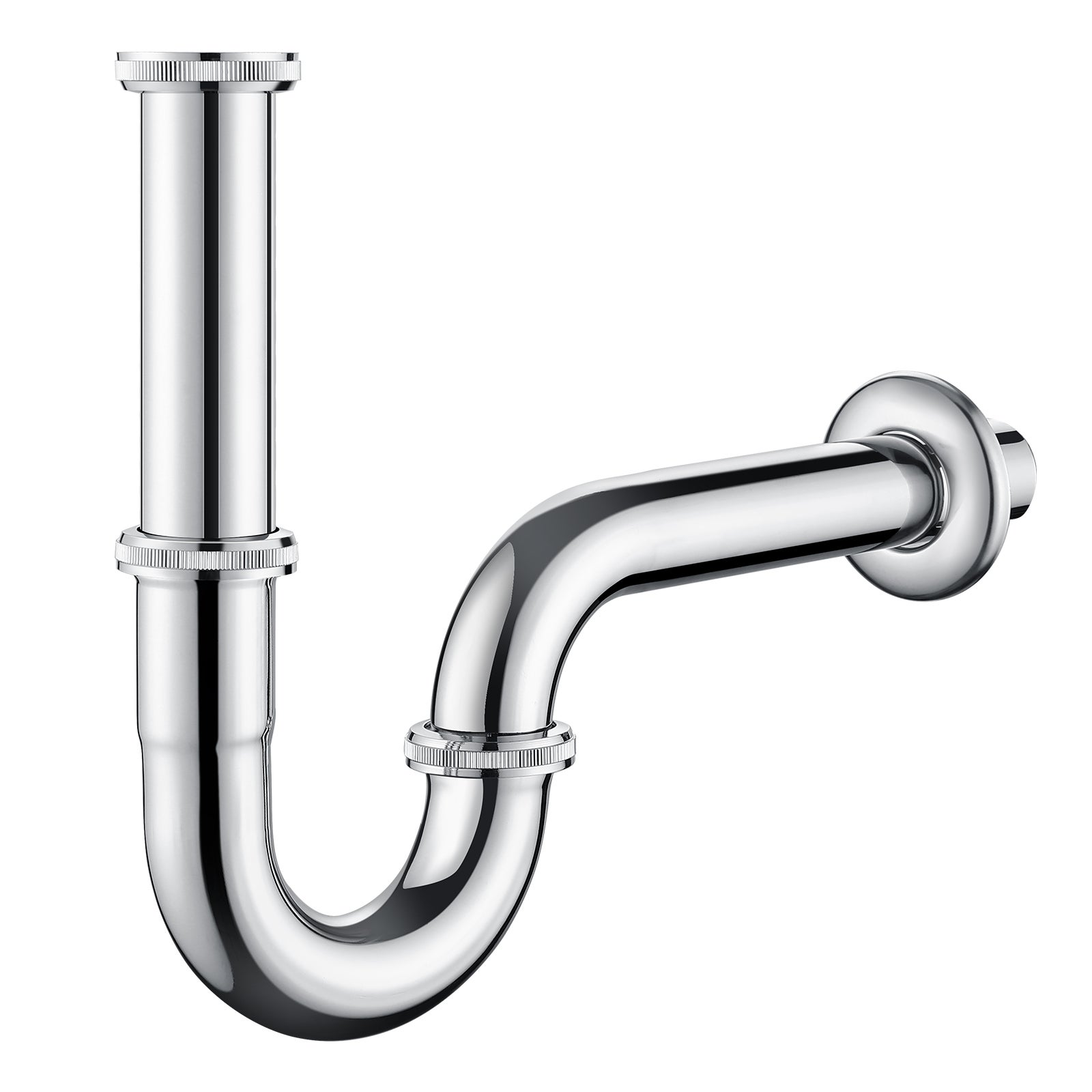 AuraLum Max Sifón de Lavabo Forma U Tubo de Sifón de Acero Inoxidable ...