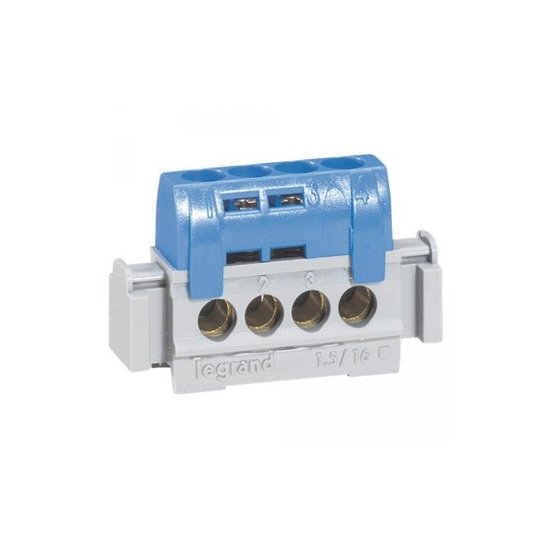 Bornier de répartition isolé IP2X - Neutre - 4x16mm² | Leroy Merlin