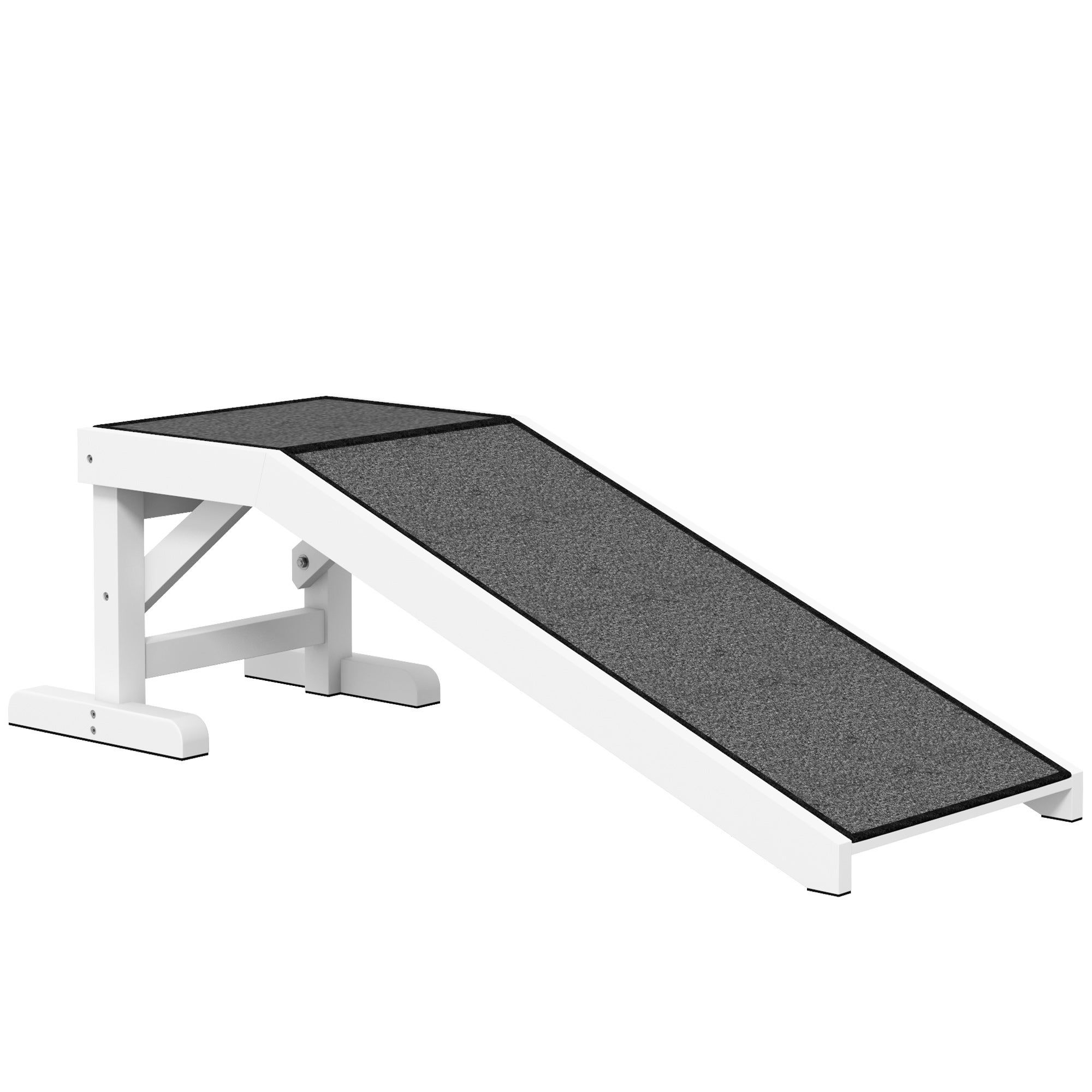 Rampe pour animaux (blanc/gris) 125 × 40 × 35,5 cm : tapis antidérapant ...