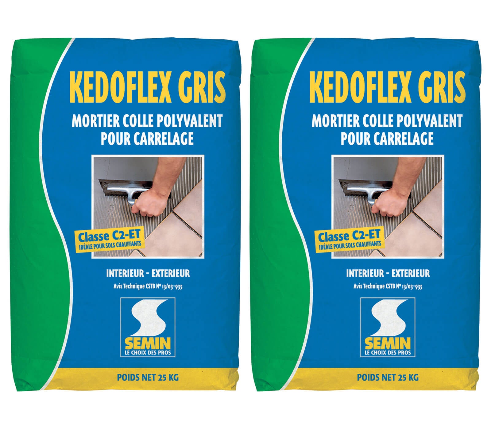 Mortier Colle Polyvalent pour Carrelage Kedoflex Gris Semin, Intérieur ...