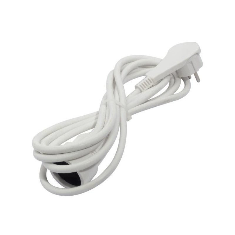 Cable alargador CHACON HO5VVF 3 x 1,5 mm²- 3 m - Con enchufe plano ...