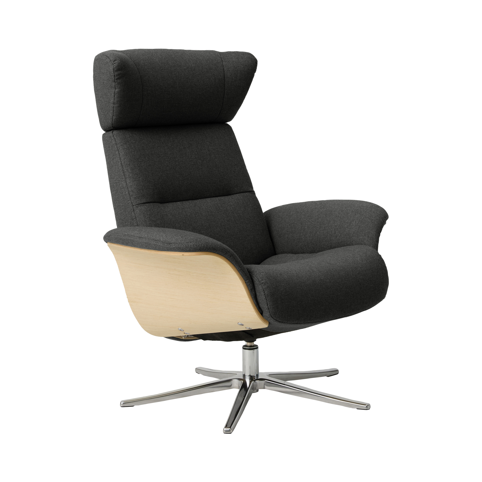 Fauteuil relax tissu Elio--Noir | Leroy Merlin