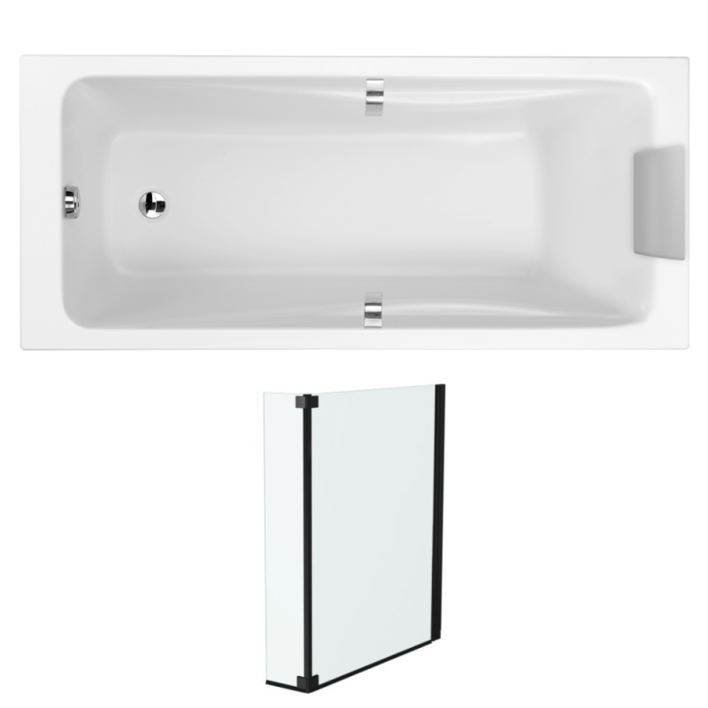 Pack baignoire droite 180 X 90 JACOB DELAFON Odéon up + pare bain 2 ...