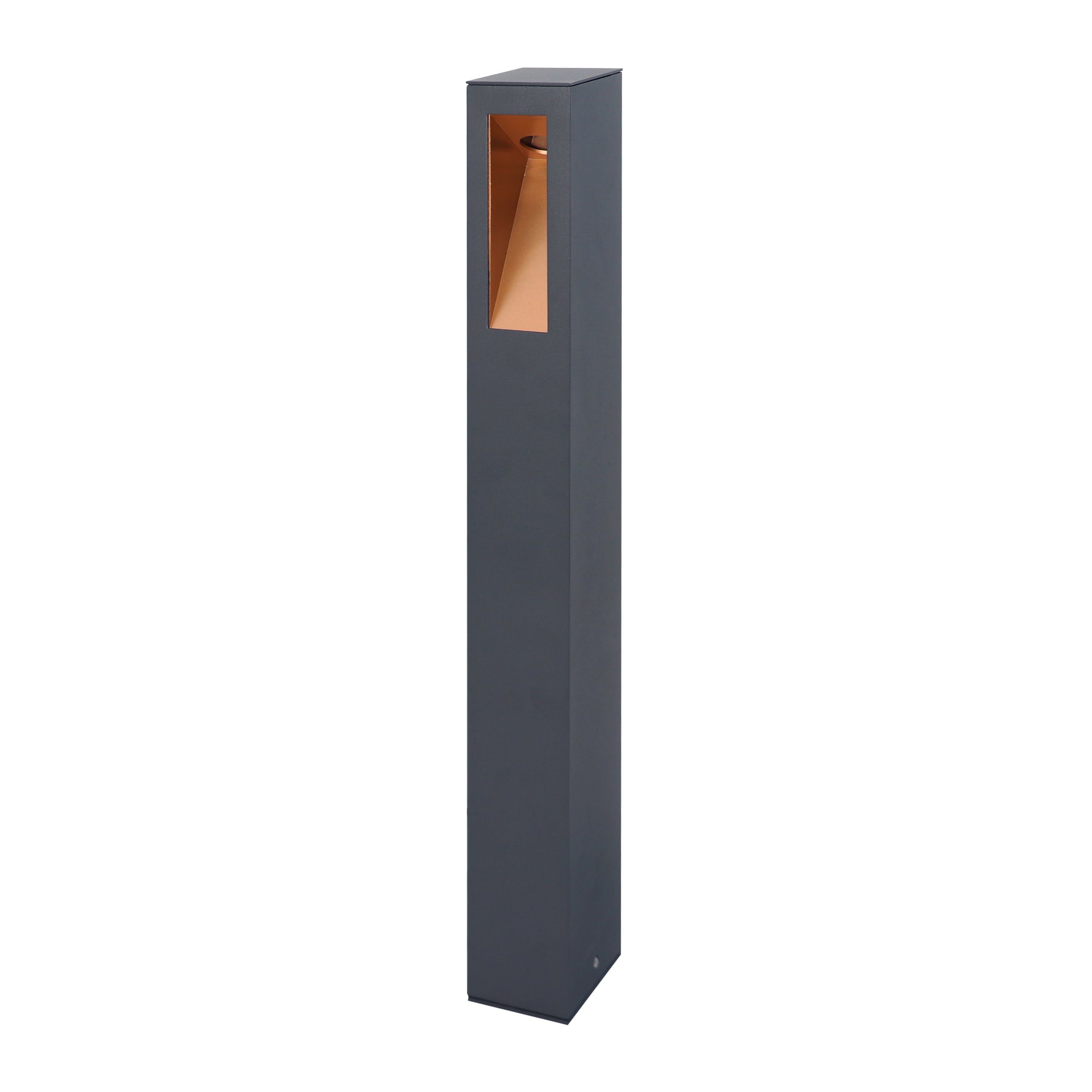 Borne extérieure 65cm 3000K Anthracite et doré - INDIGO | Leroy Merlin