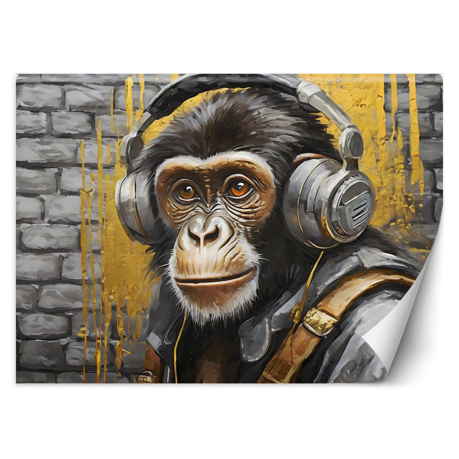 Papier peint, Singe Animaux Musique 150x105 | Leroy Merlin