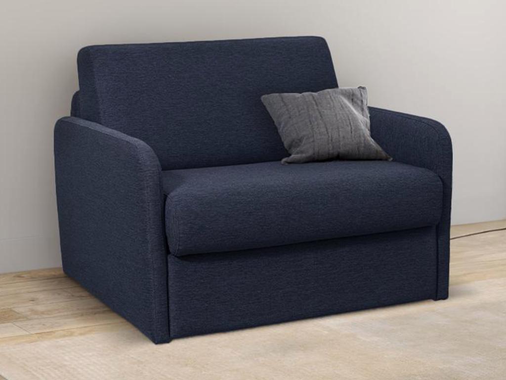 Poltrona letto a ribalta in tessuto NADOA - Posto letto 70cm - Blu ...