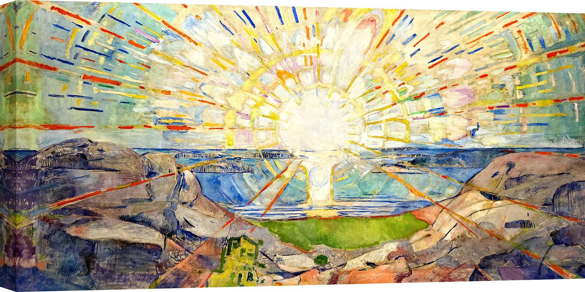 Peinture sur toile Edvard Munch, Le Soleil - 100x50 cm | Leroy Merlin