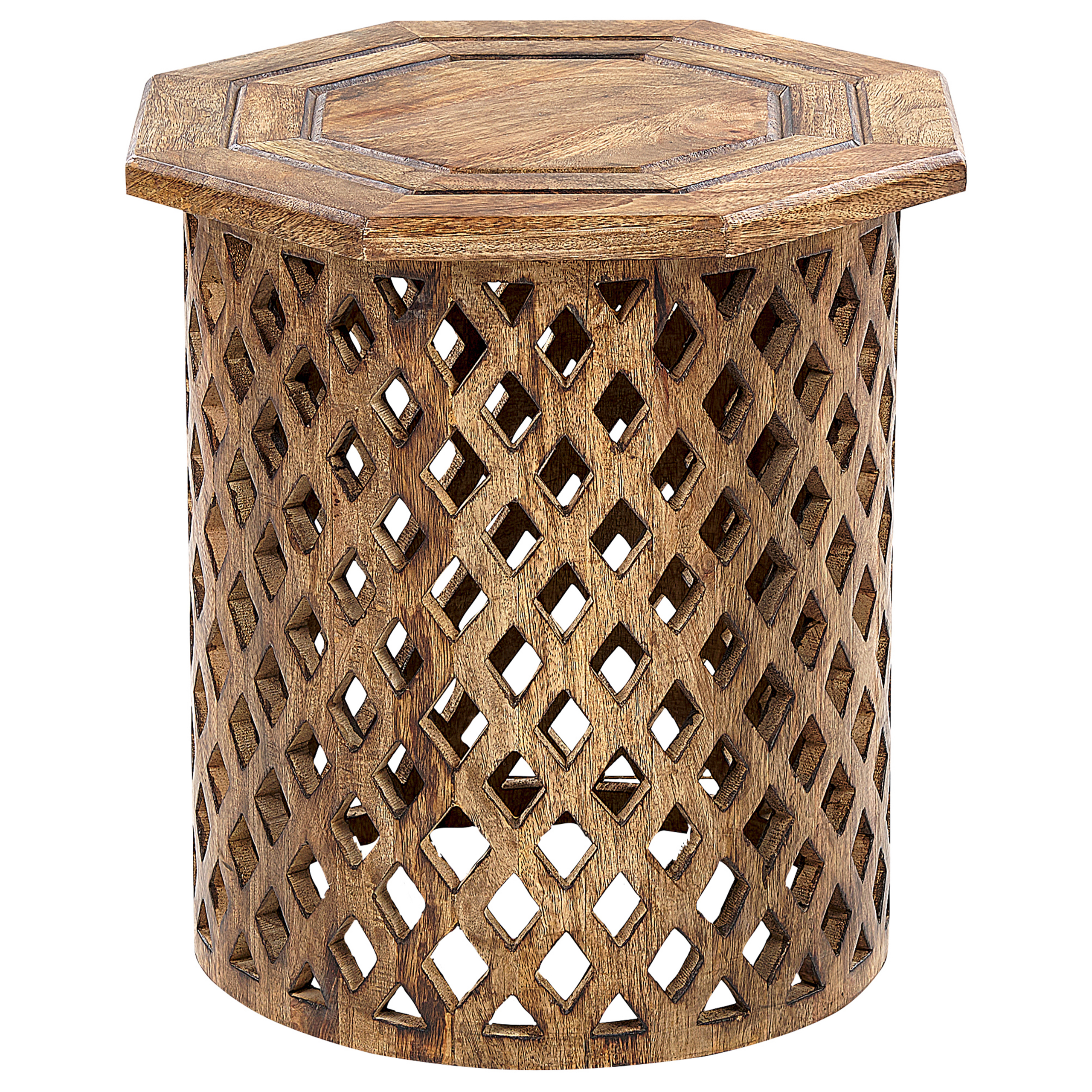 Table d'appoint en bois de manguier sombre KHANPUR | Leroy Merlin