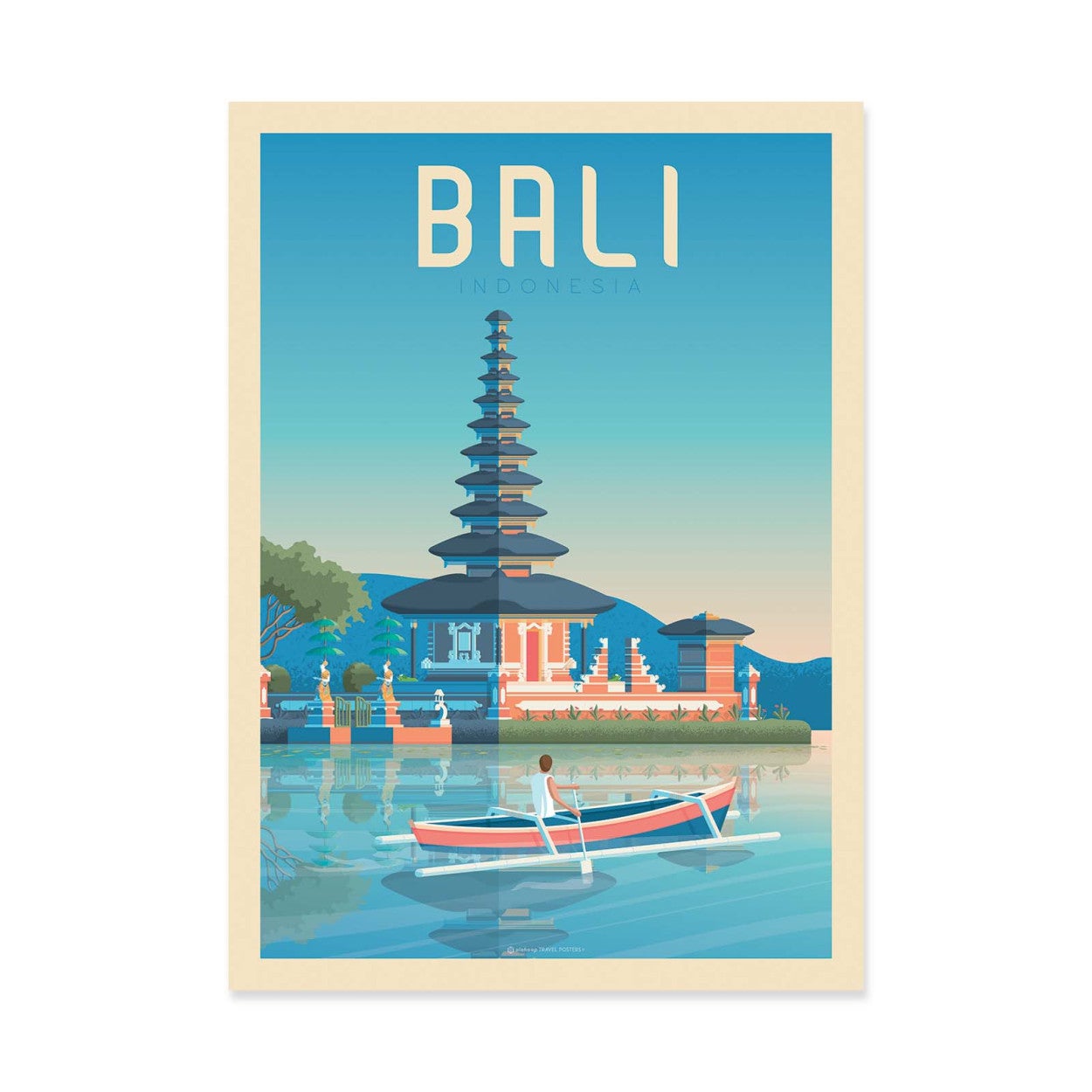 Affiche 50x70 cm - Bali - Olahoop Travel Posters | Leroy Merlin