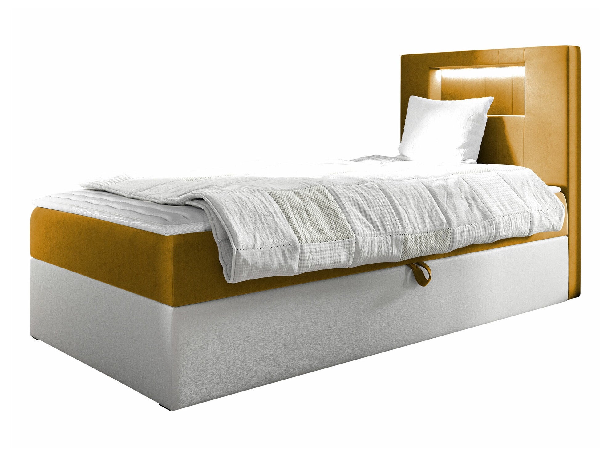 Letto continentale Baltimore 169, Continentale, Singolo, Giallo, 90x200 ...