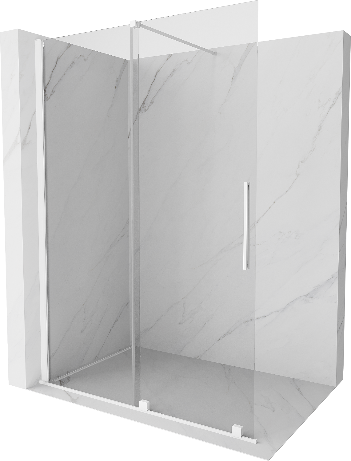 Mexen Velar écran de douche glissant Walk-in 140 x 200 cm, transparent ...