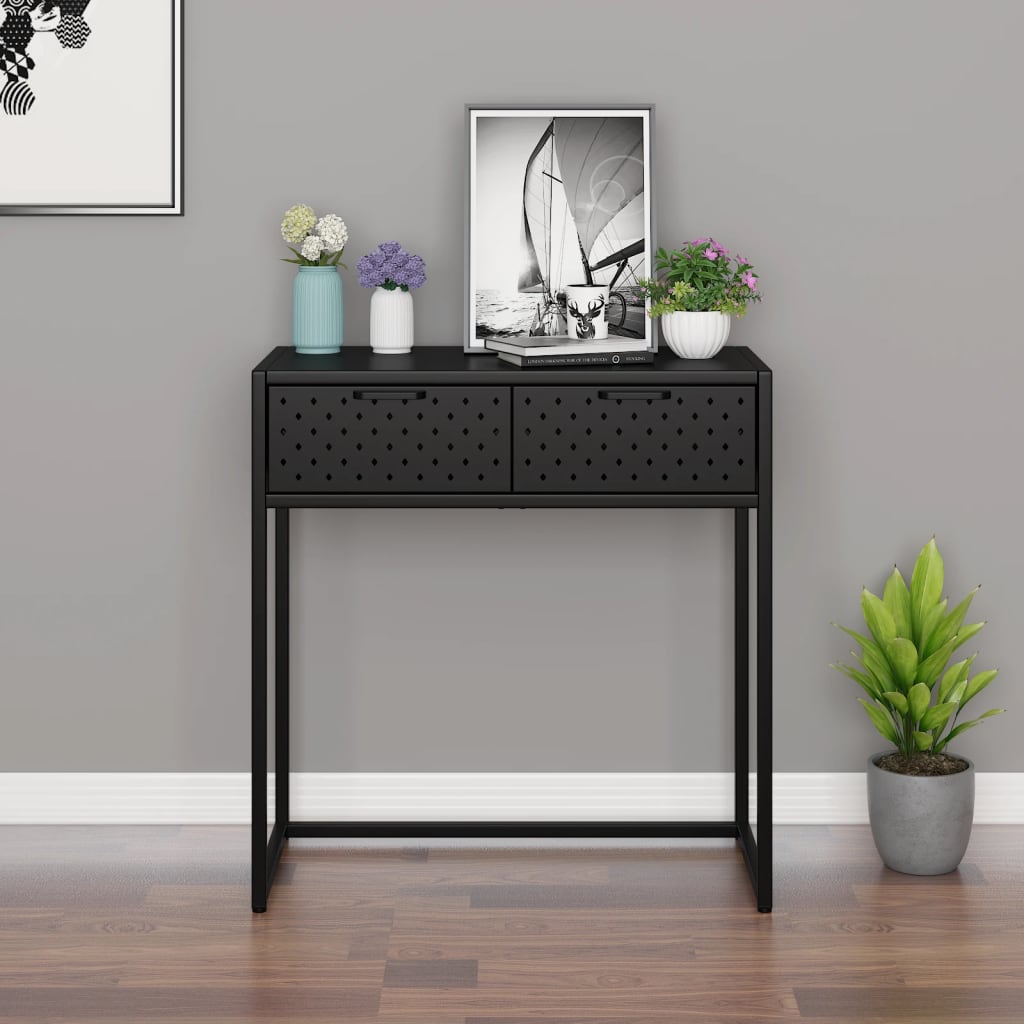 Maison Exclusive - Table console Noir 72x35x75 cm Acier | Leroy Merlin