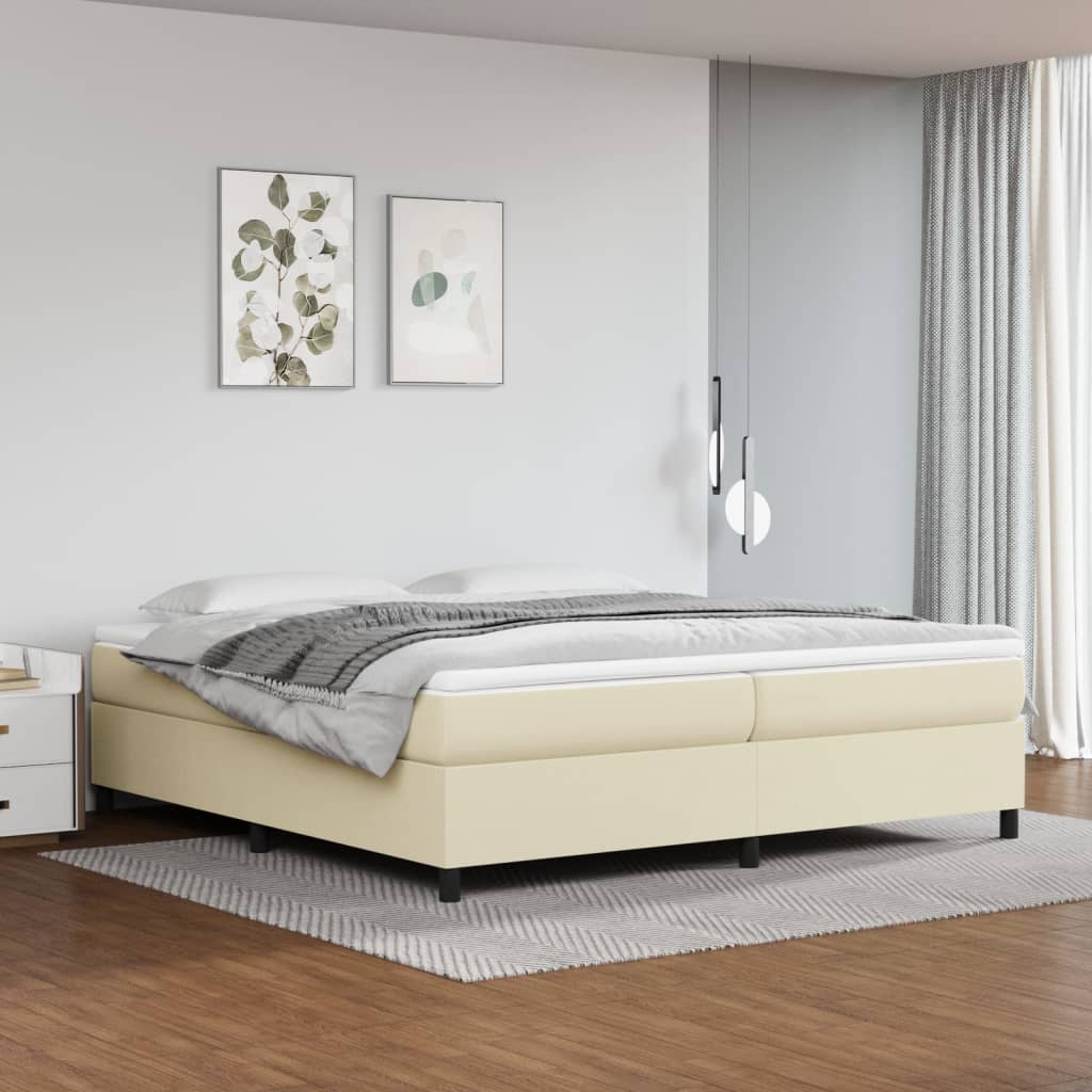 Maison Exclusive - Sommier à lattes de lit avec matelas Crème 200x200cm ...