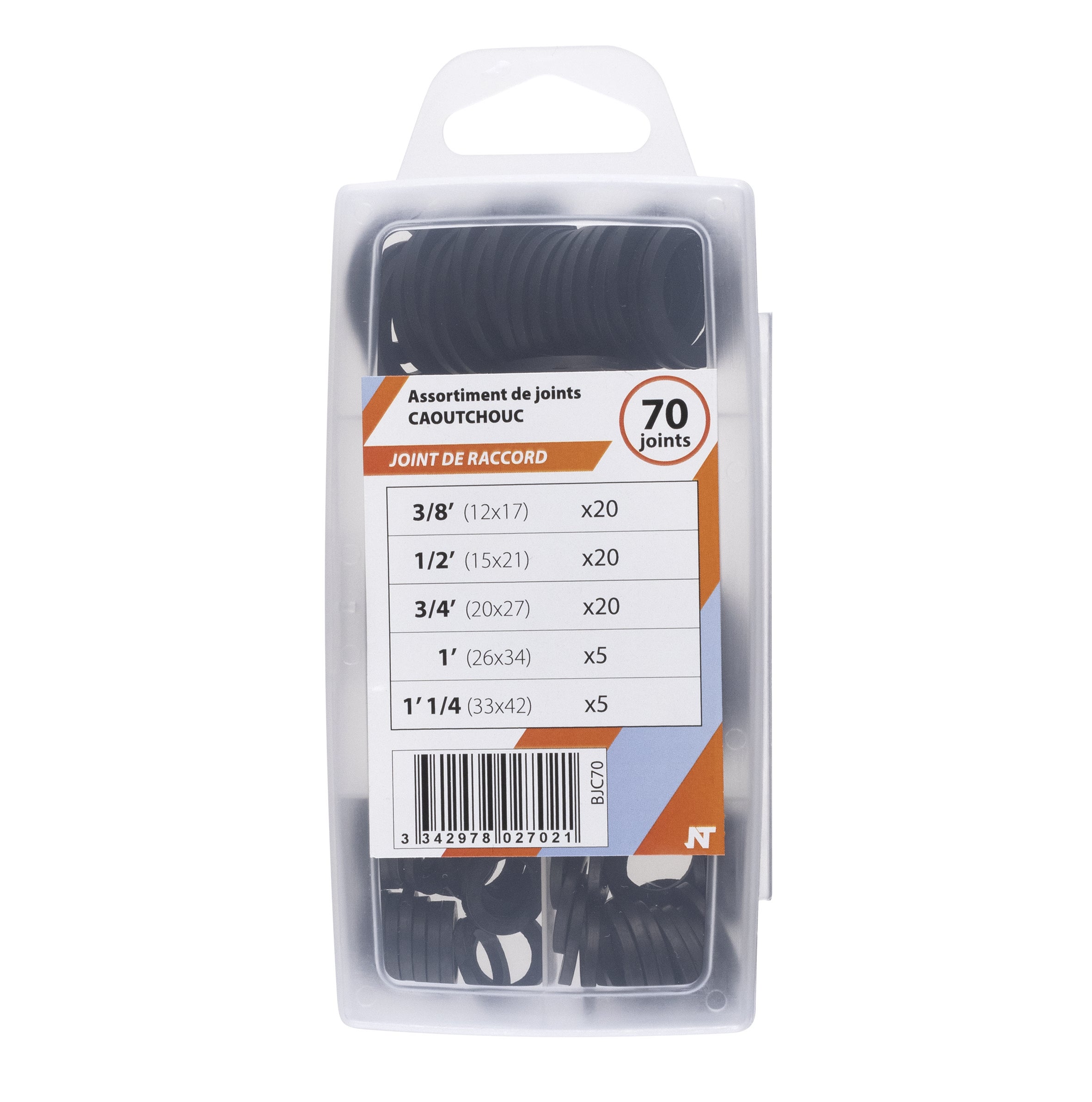 Coffret 70 Joints Caoutchouc 20 joints 12x17 + 20 joints 15x21 + 20 ...