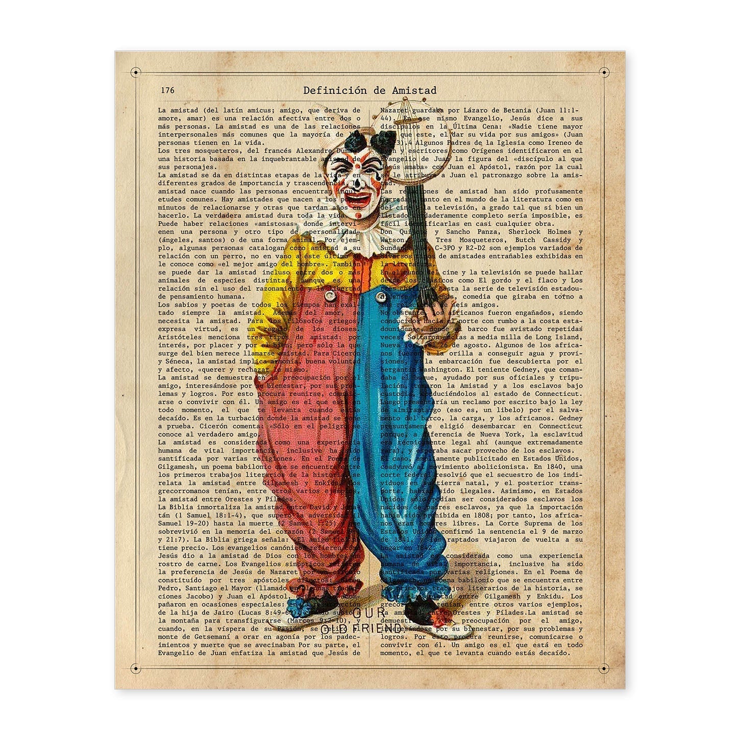 Clowns Affiche. Lamina Richard Clown Avec Des Images De Clowns Et De ...