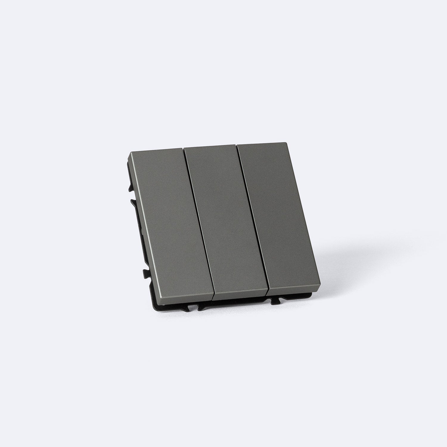 Ledkia - Interruptor Pulsador Luxe 990, Gris Antracita 3 Teclas ...