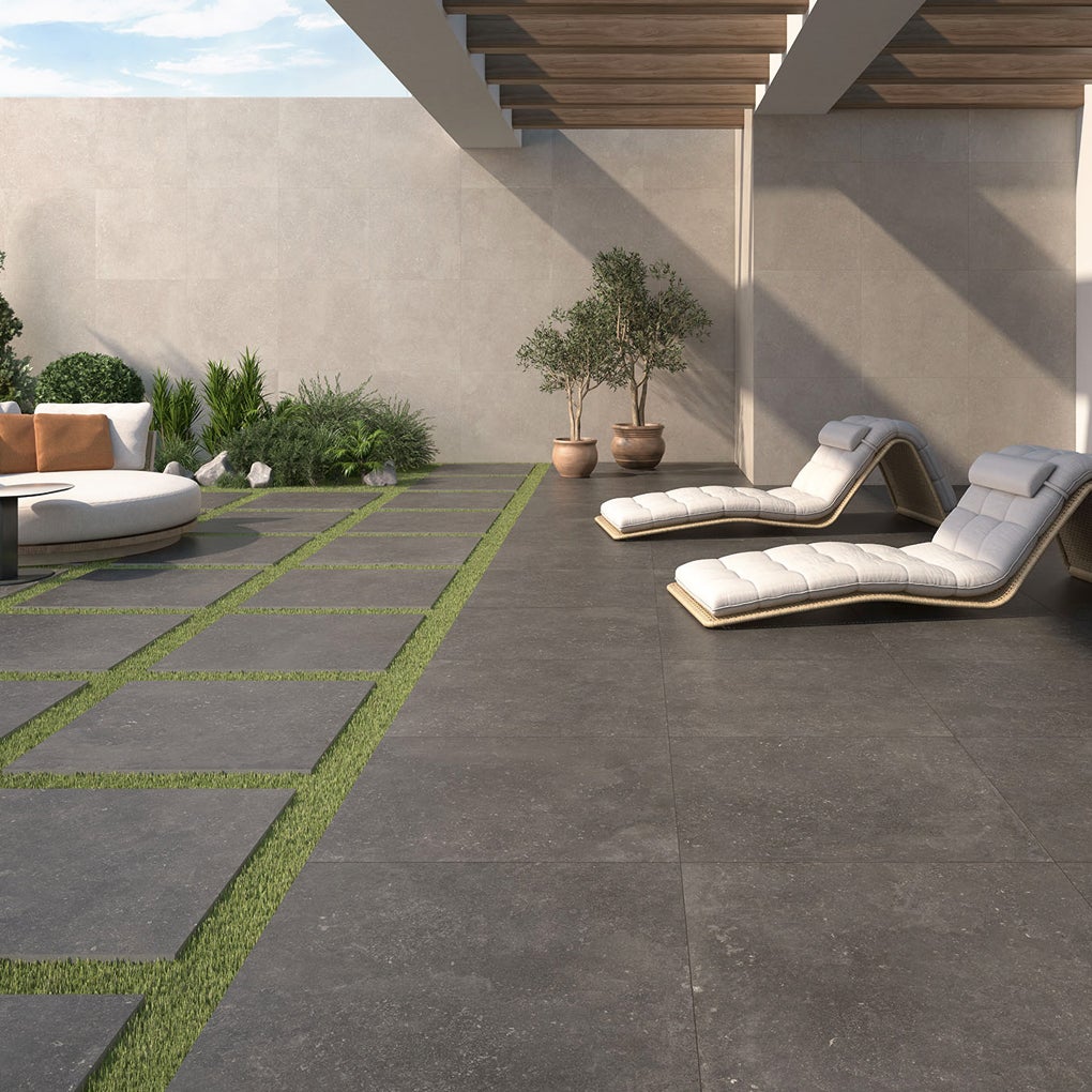 Dalle extérieur sur plots Manille 2.0 graphite 60x60 cm - Réflex ...