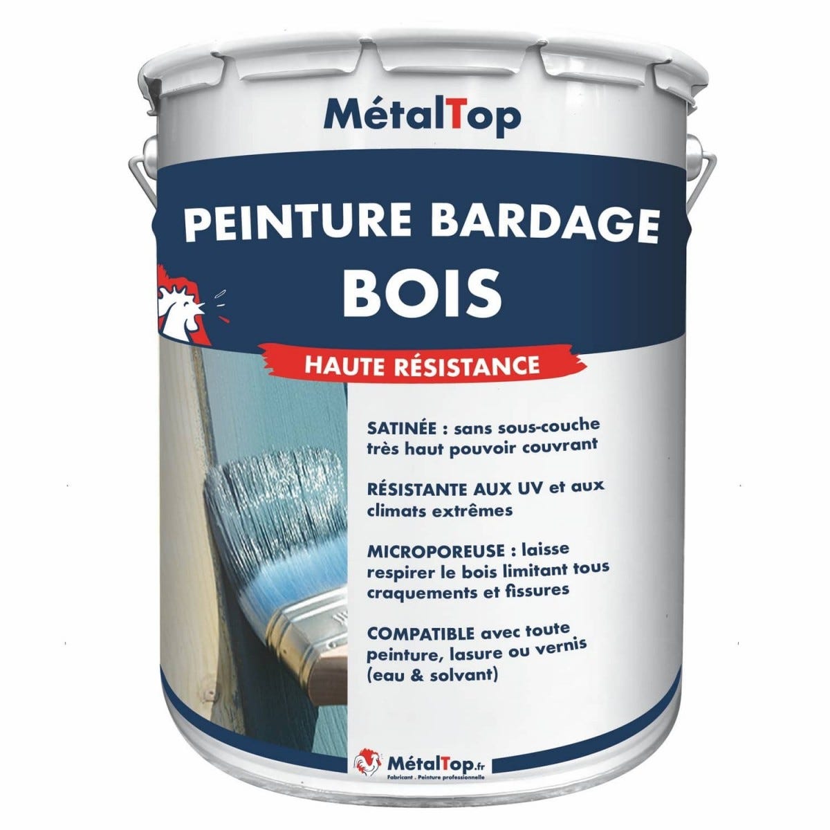Peinture Bardage Bois - Metaltop - Bleu vert - RAL 5001 - Pot 15L ... Peinture Bardage Bois - Metaltop - Bleu vert - RAL 5001 - Pot 15L ...
