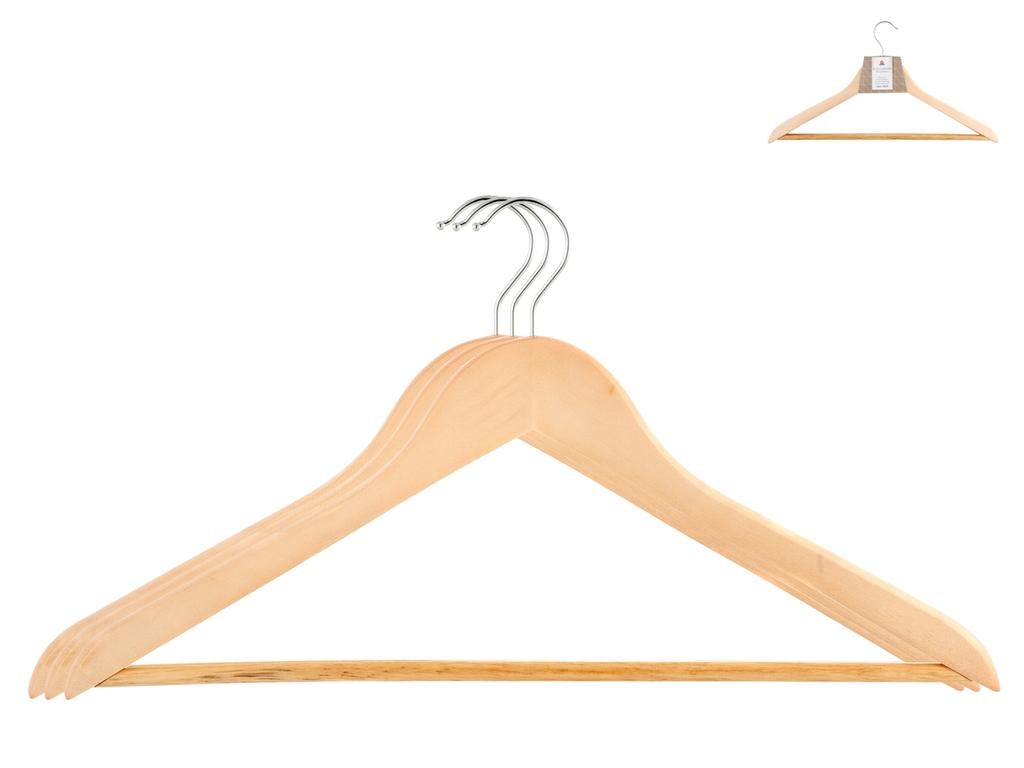 Set 3 cintres en bois Cm45 Home | Leroy Merlin
