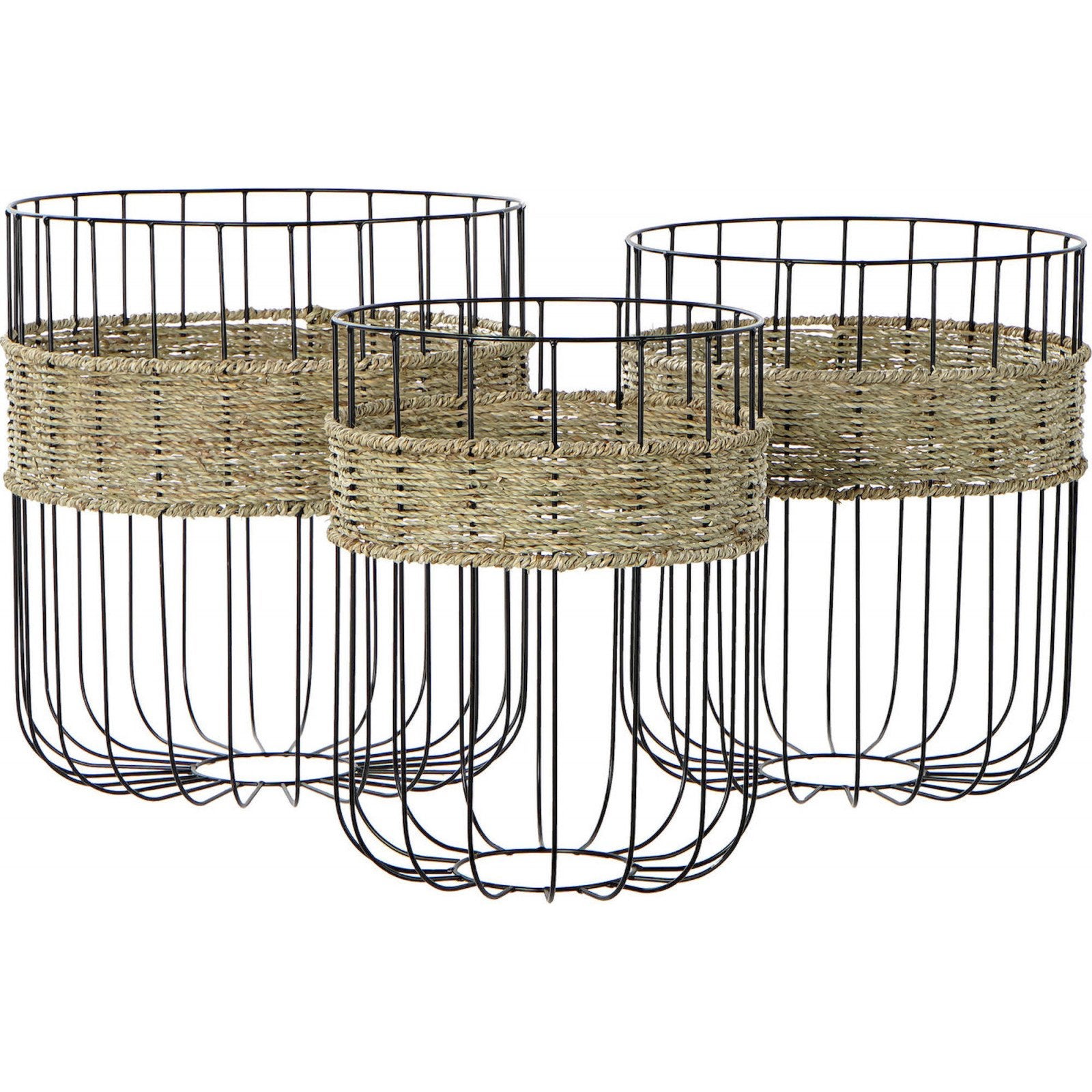 Panier design tressé noir éco-responsable et chic 35 x 35 x 40 cm Noir ...