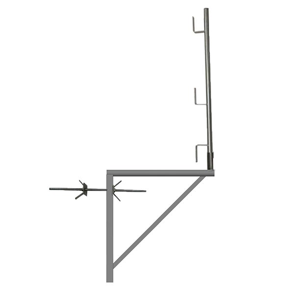10 consoles d'échafaudage zinguées 0.80m x 0.80m - Tube rond ...