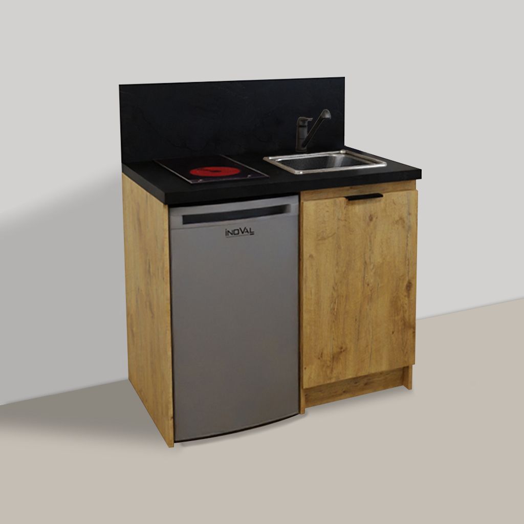 PACK COMPLET KITCHENETTE CHÊNE GOLDEN 100cm + ELECTRO | Leroy Merlin