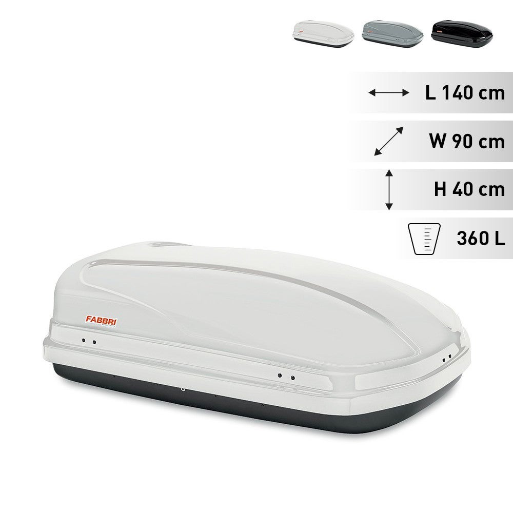 BOX SUPERNOVA 360 NERO LUCIDO - Baule portapacchi da tetto - universale ...