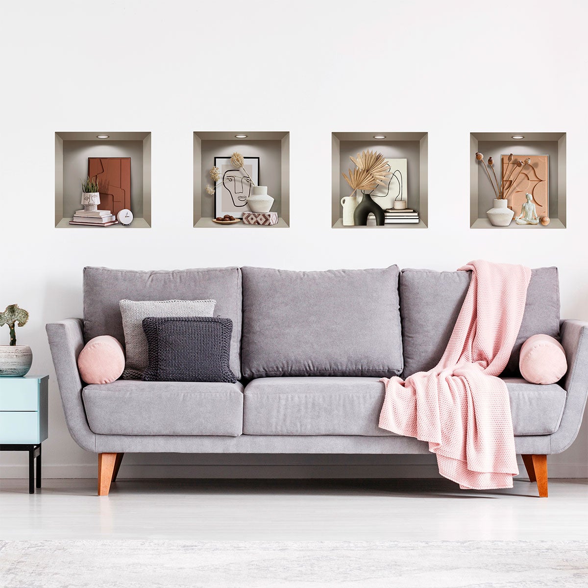 Stickers effet 3D objets design 60 x 60 cm | Leroy Merlin