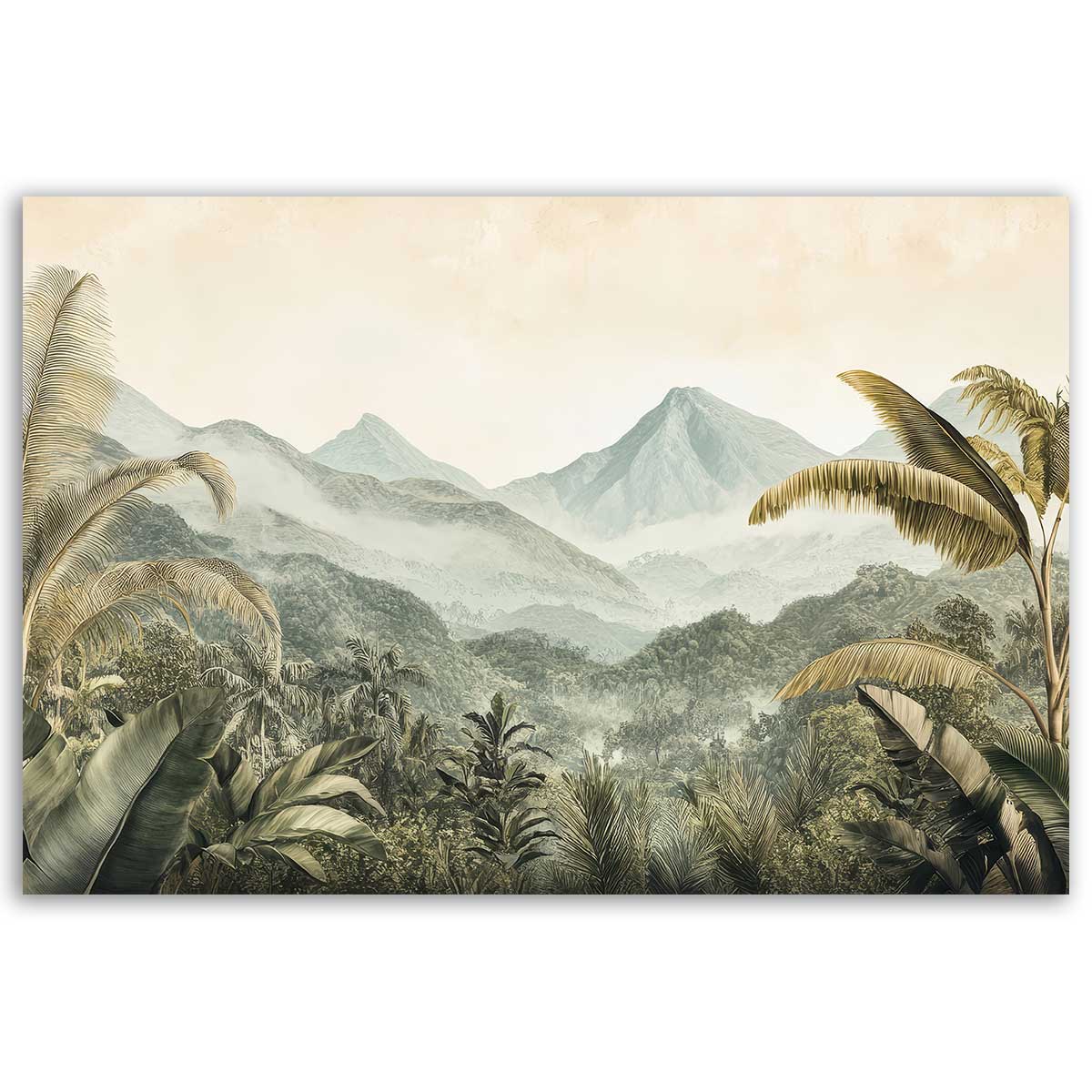 Tableau panorama tropical brumeux - 60x40cm | Leroy Merlin