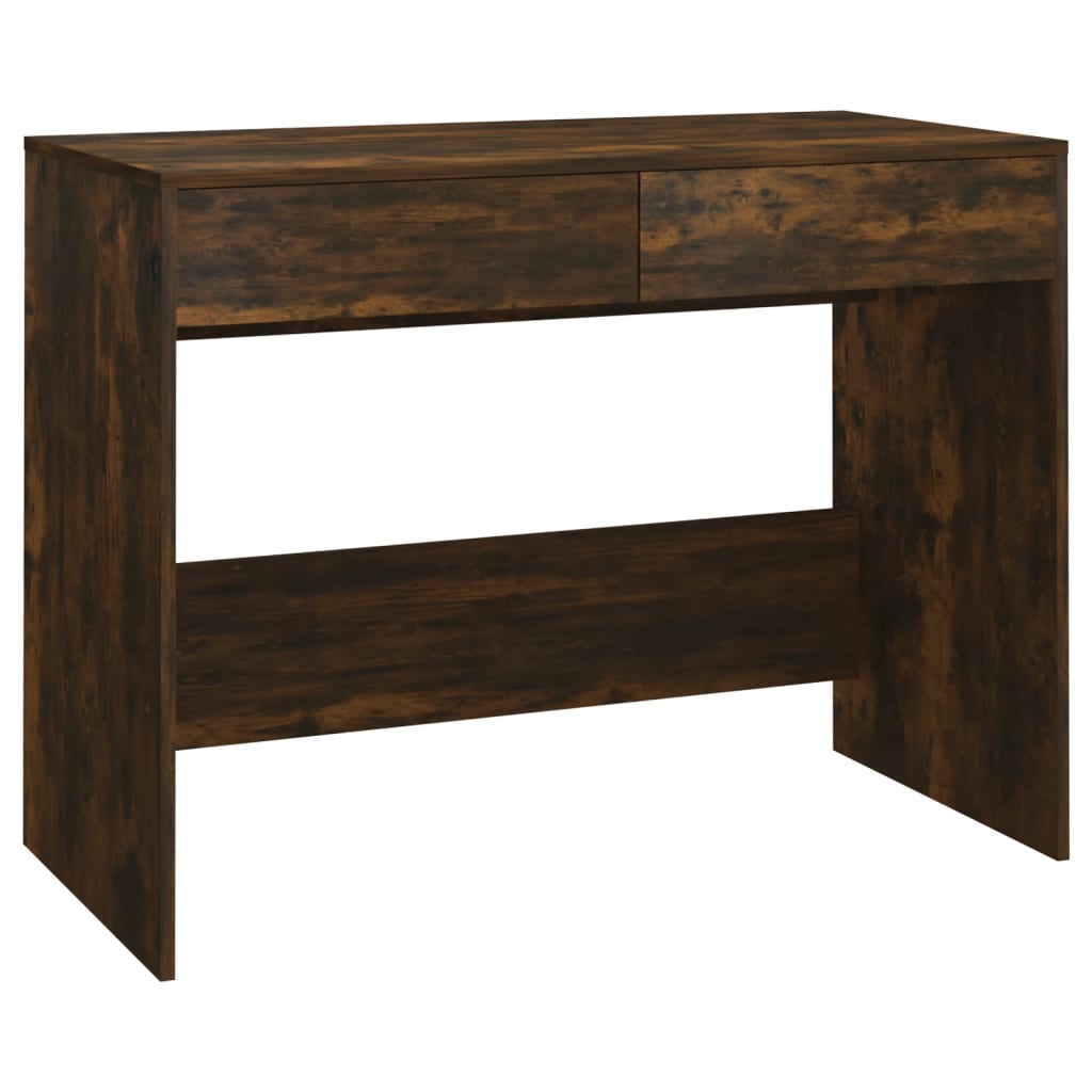 Mesa de escritorio puesto de trabajo mueble de ordenador estudio roble ...