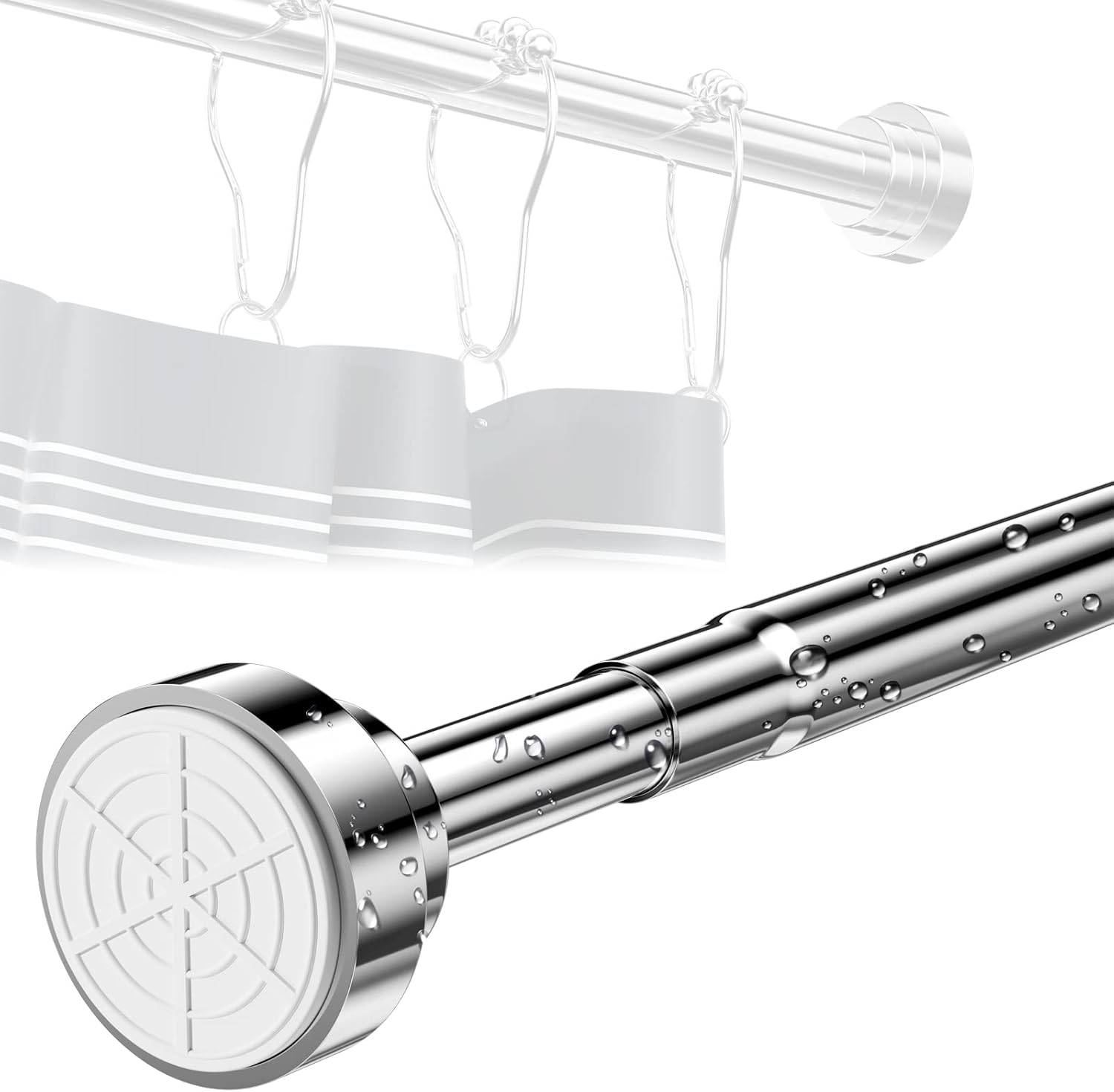 55-85cm tringle rideau sans percage Inox, barre de douche Ferme et ...