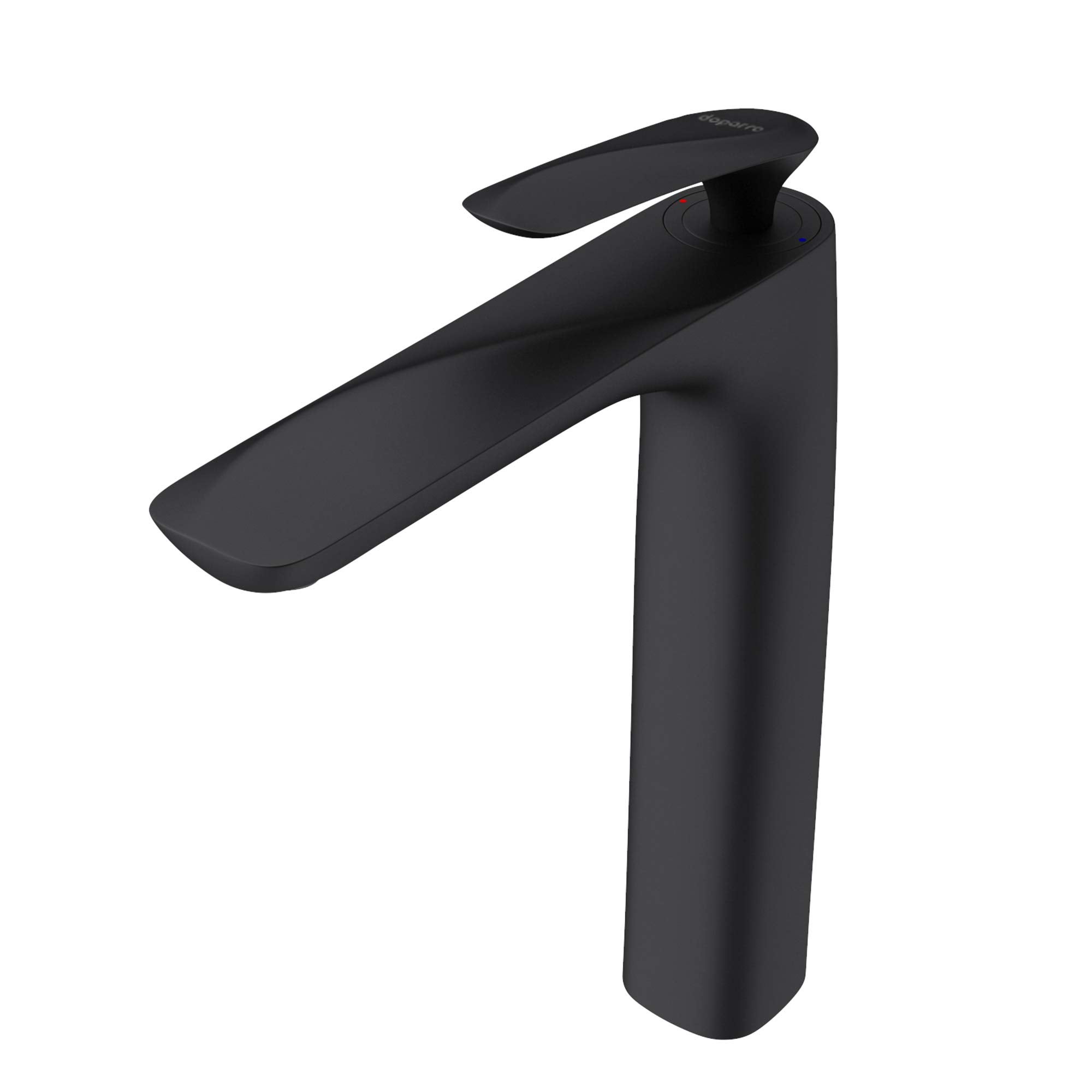 Doporro Robinet mitigeur noir mat pour lavabo et vasque design 28cm ...