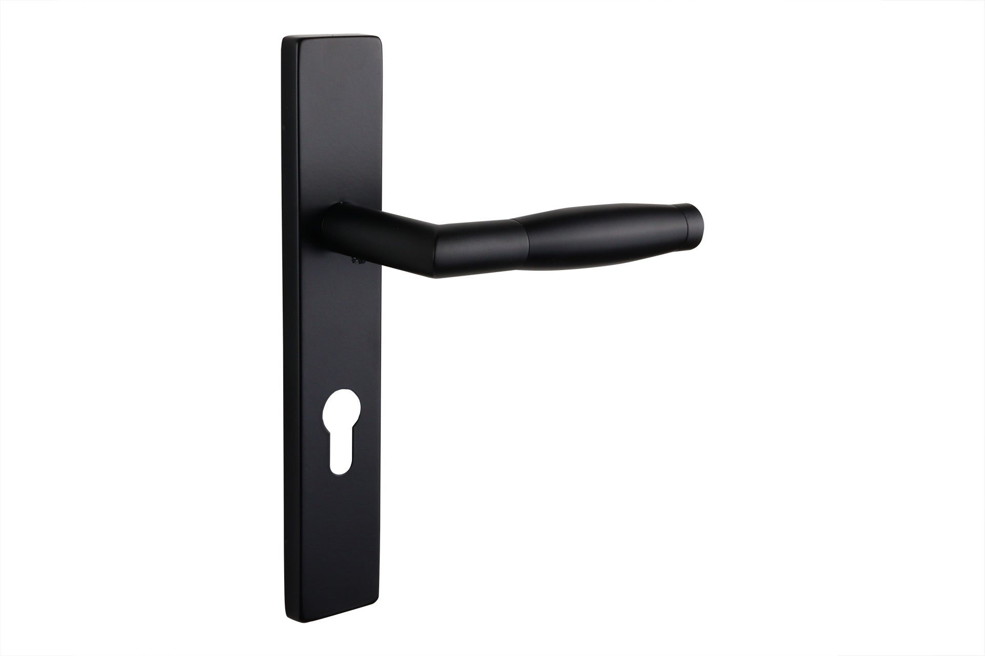 Wovar Poignée de porte Lavuzo Ascoli noire plaque rectangulaire PC72 ...